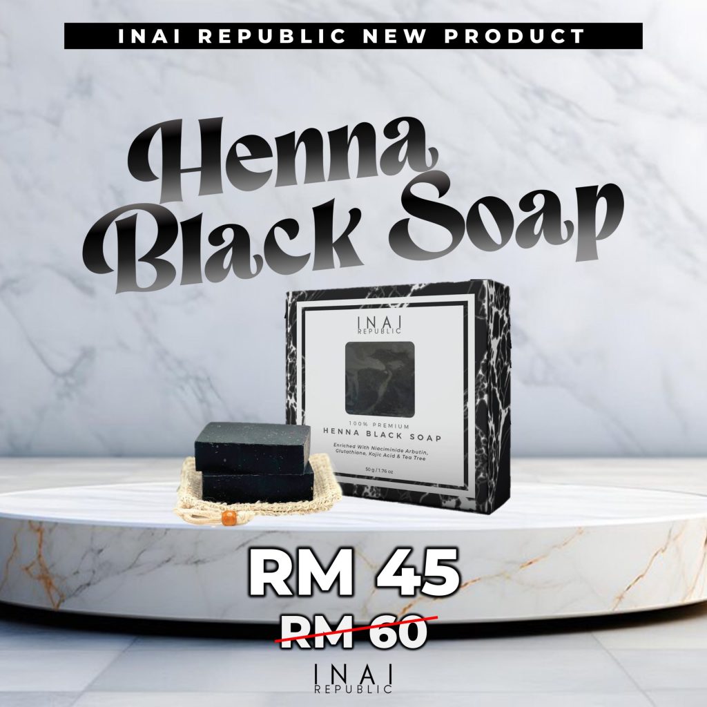 Sabun Inai Hitam – Henna Black Soap (Free Sponge) INAI REPUBLIC - Inai ...